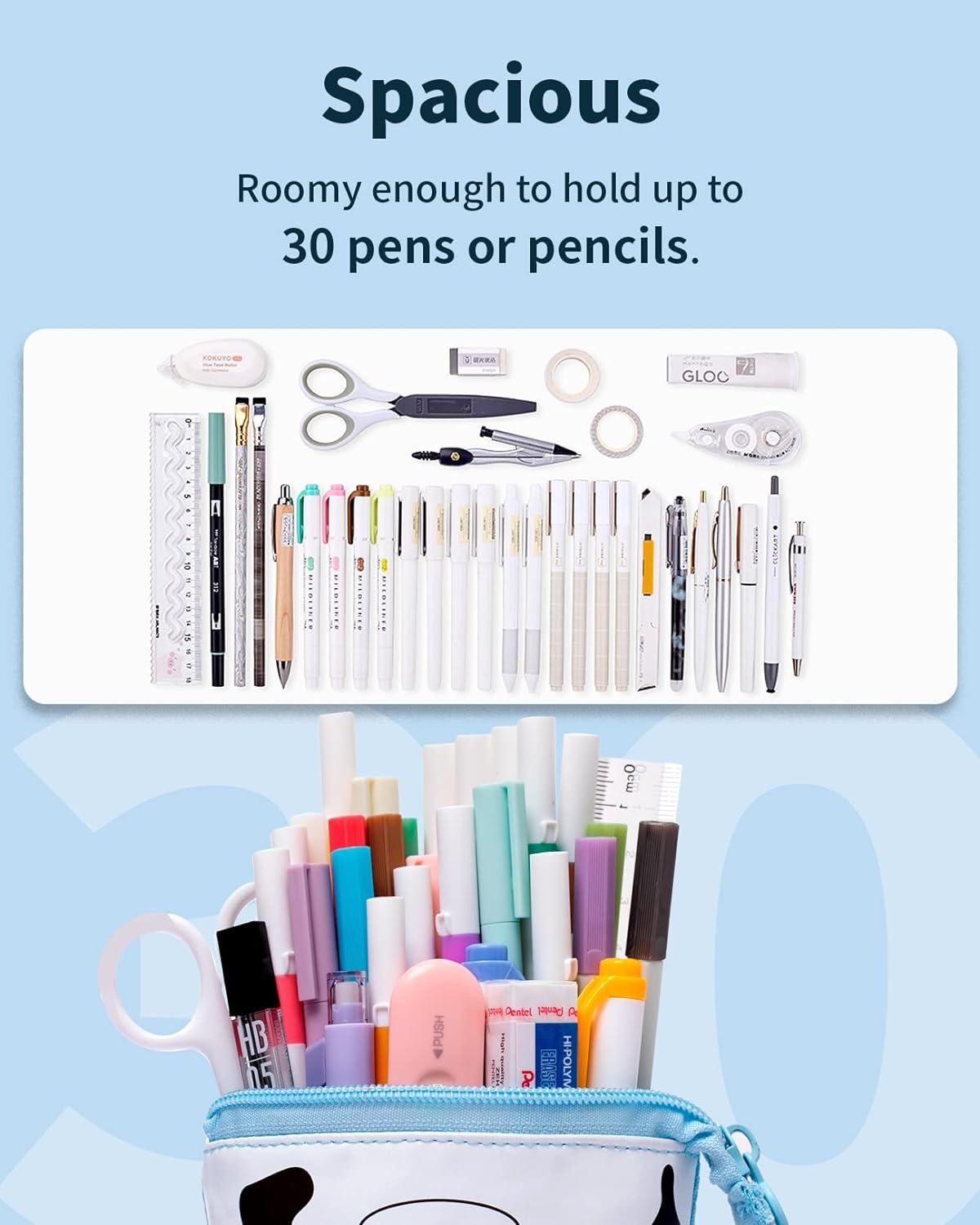 Sooez Standing Pencil Case Cute Milk Pop Up Pencil Case Durable Pen ...