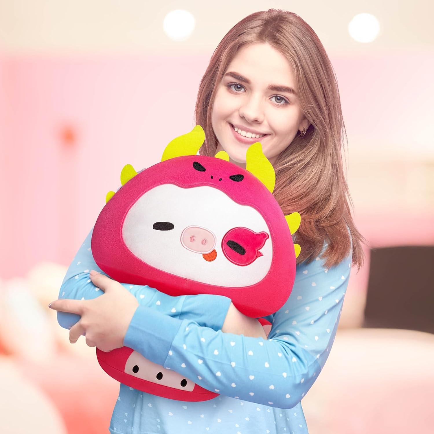 Mewaii 14'' Soft Cow Mushroom Pillow Stuffed Animal Plush Toy - Dragon ...