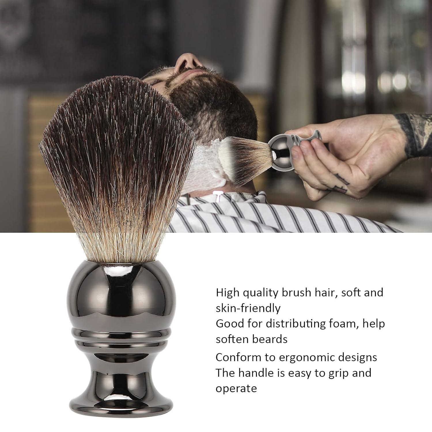 Portable Stainless Steel Shaving Brush for Men - Gun Color | Premium ...