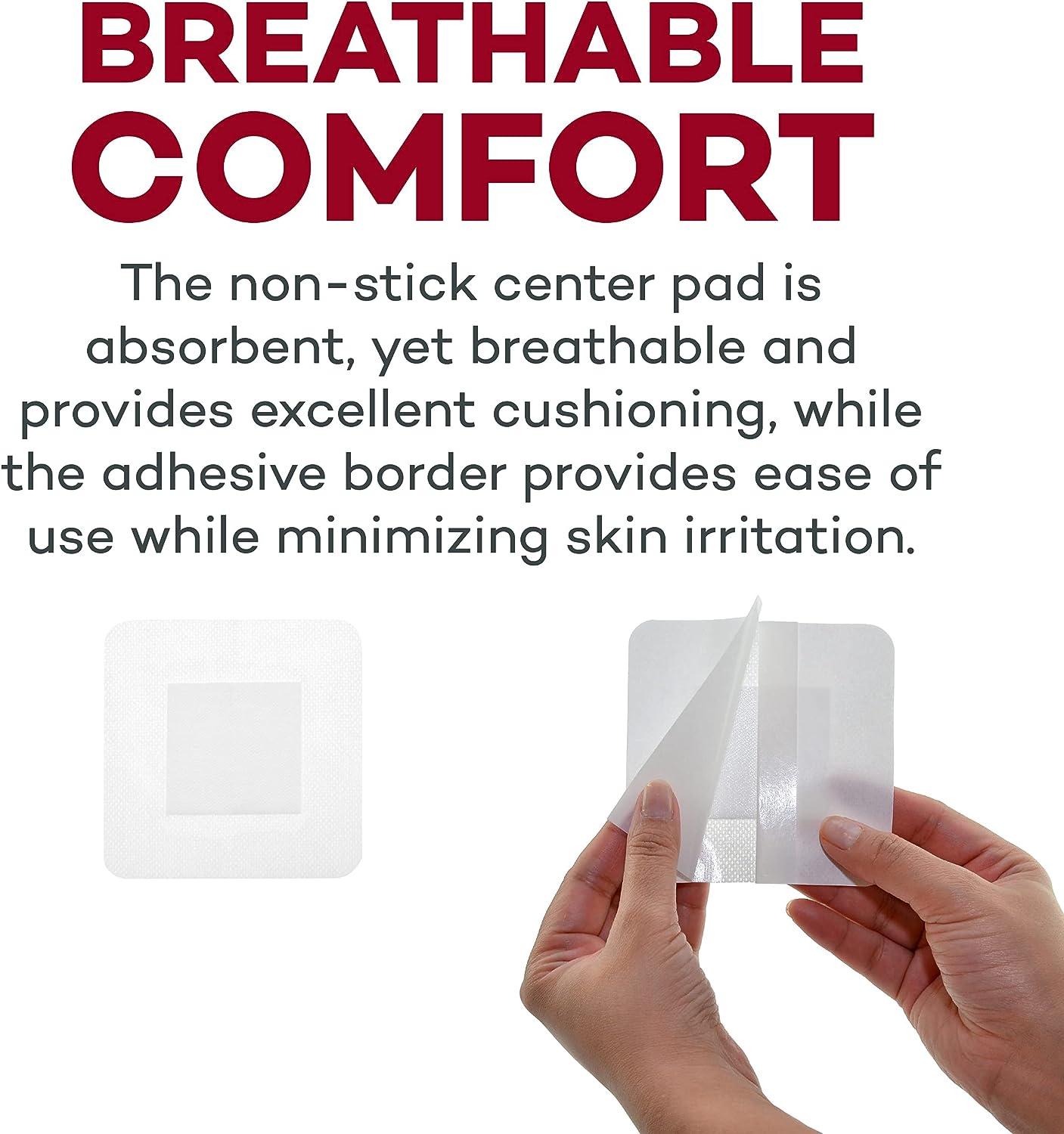 Dealmed Sterile Bordered Gauze Island Dressings 4x4 Inch - Pack of 25 ...