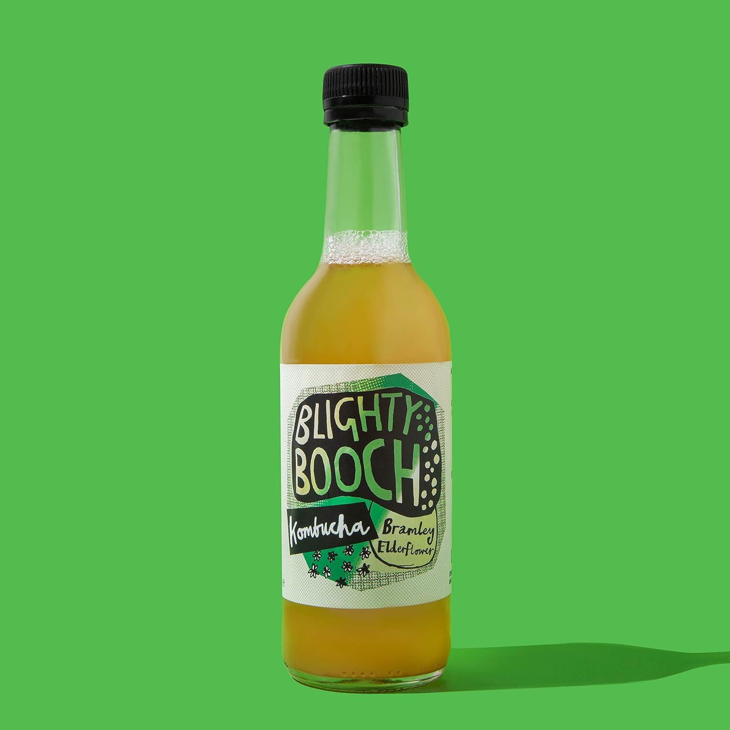 Blighty Booch Kombucha Bottled Tea Drink - 12 x Bramley Elderflower ...