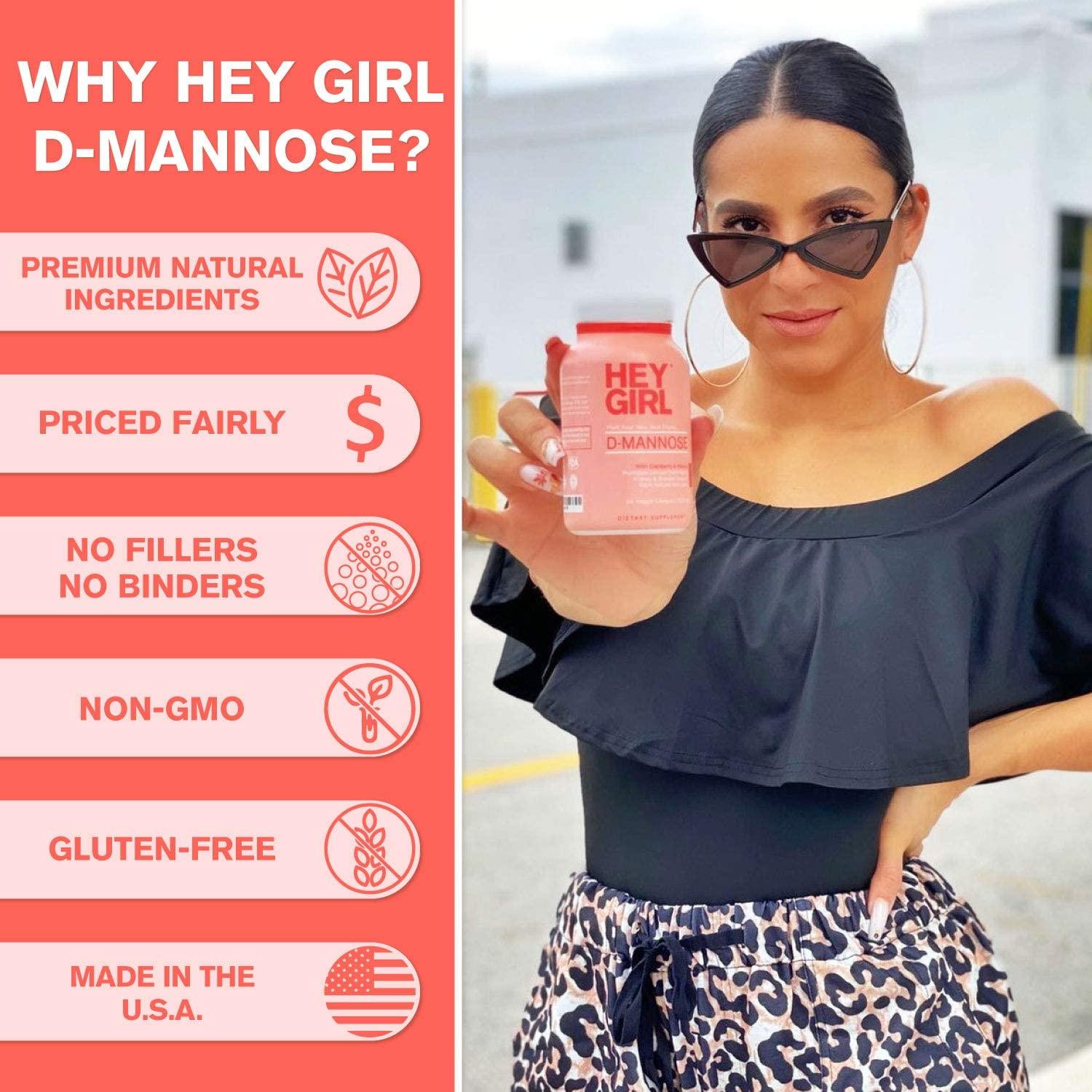 Mannose Capsules for UTI Relief - Natural D-Mannose Powder with ...