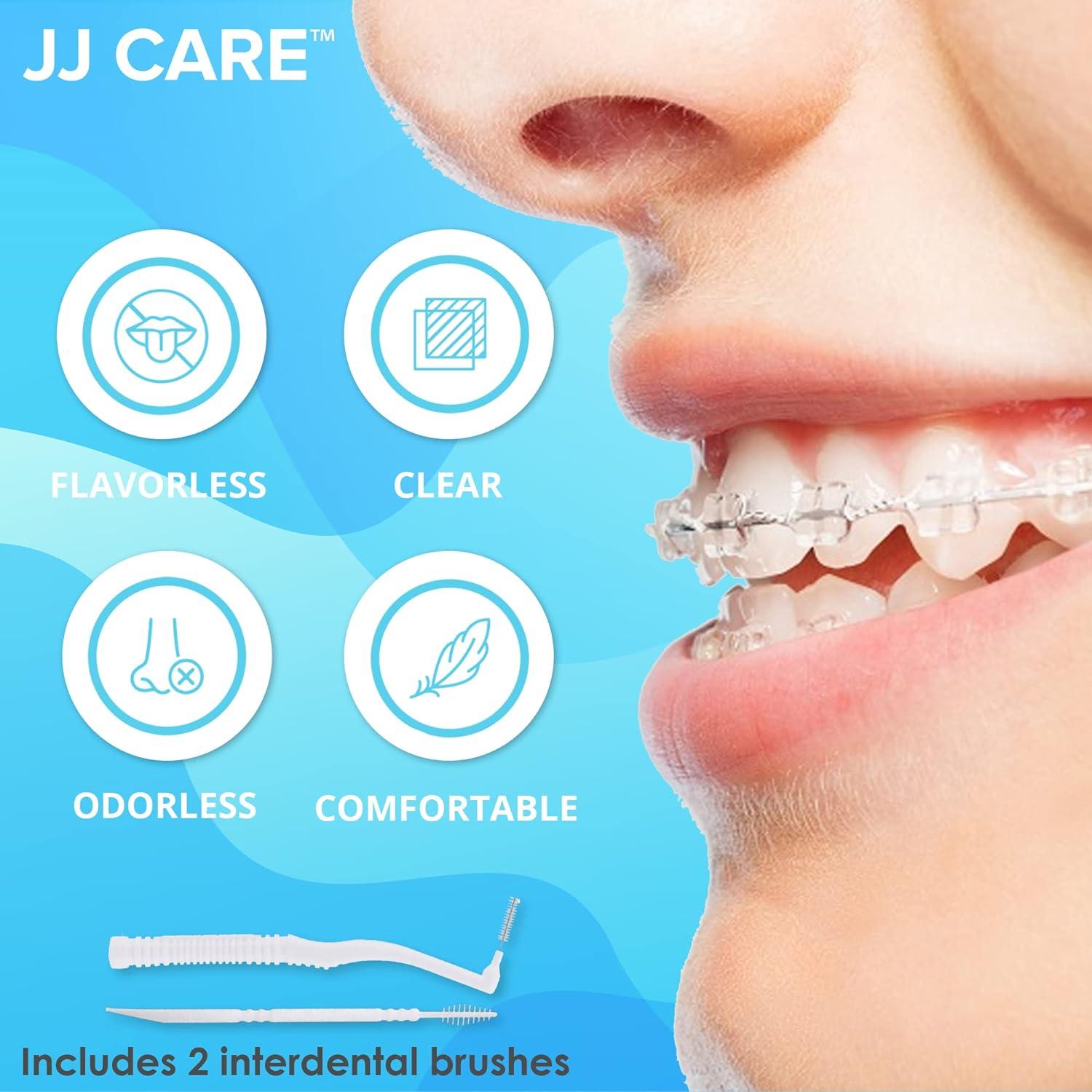 JJ CARE Orthodontic Wax (Pack of 6) with Applicator & 2 Interdental ...