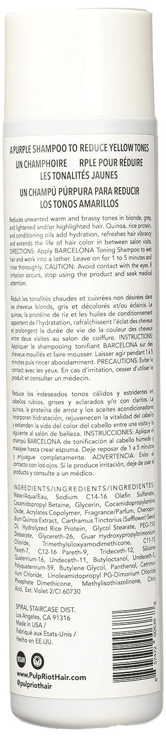 Pulp Riot Barcelona Toning Shampoo 10oz - Unisex Haircare | Buy Now ...