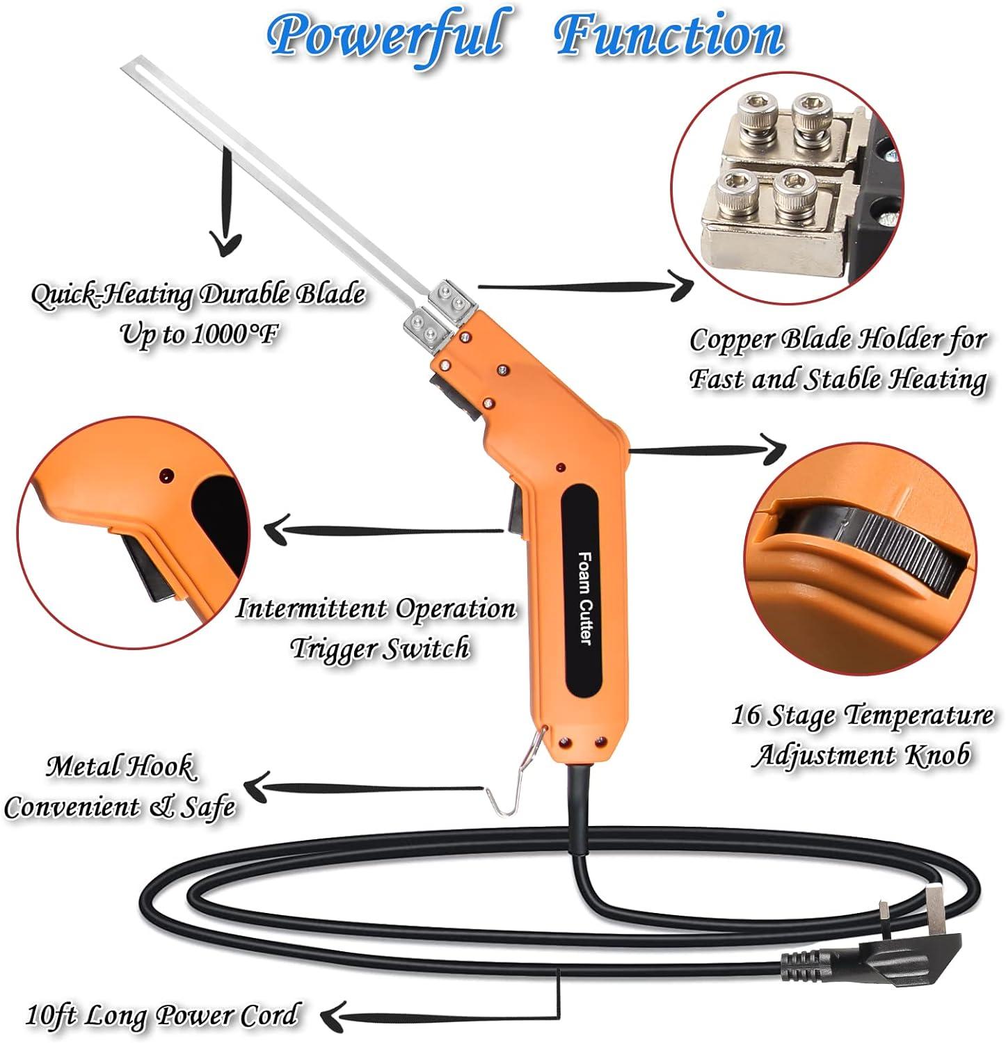 DOMINOX Hot Knife Foam Cutter Foam Cutting Tool Kit Heavy-duty Case ...