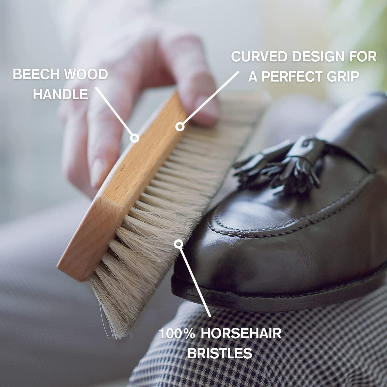 Stone and Clark Premium Beige Horse Hair Shoe Brush - Expertly Polish ...