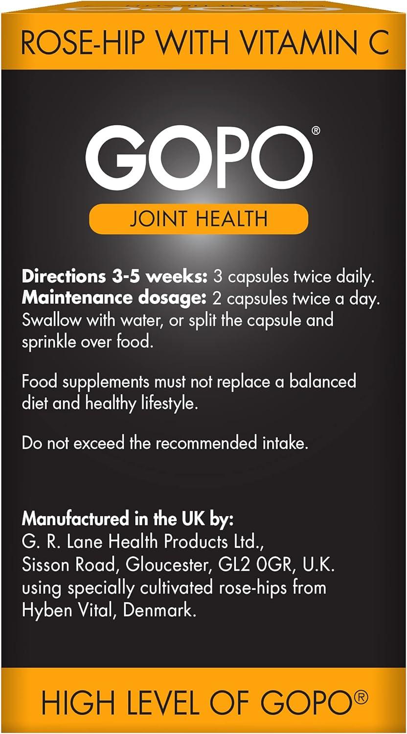 GOPO Joint Health 120 Capsules - Rose-Hip & Vitamin C - Supports Healthy & Flexible Joints - 120 ...