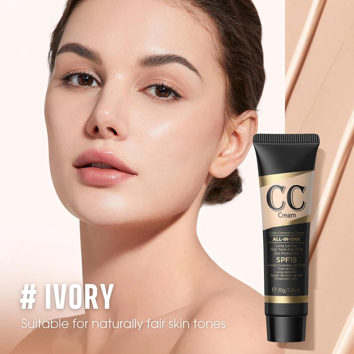 CC Cream Color Correction Cream with SPF 15+ All-In-One Full Coverage ...