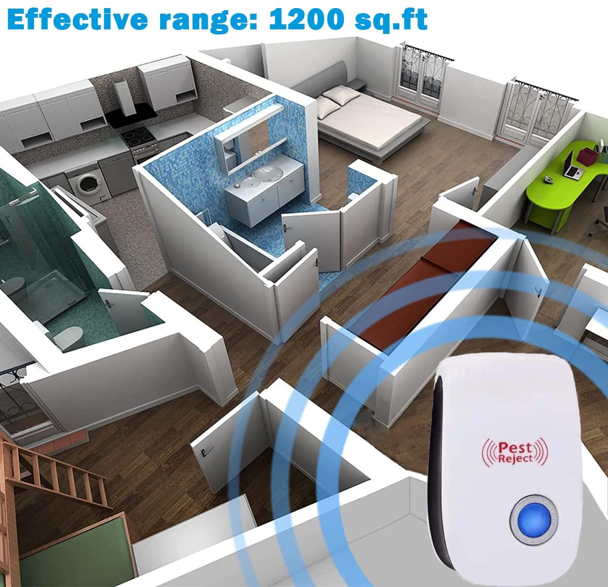 6 Pack Ultrasonic Pest Repeller 2023 - Indoor Insect, Roach, Mosquito ...