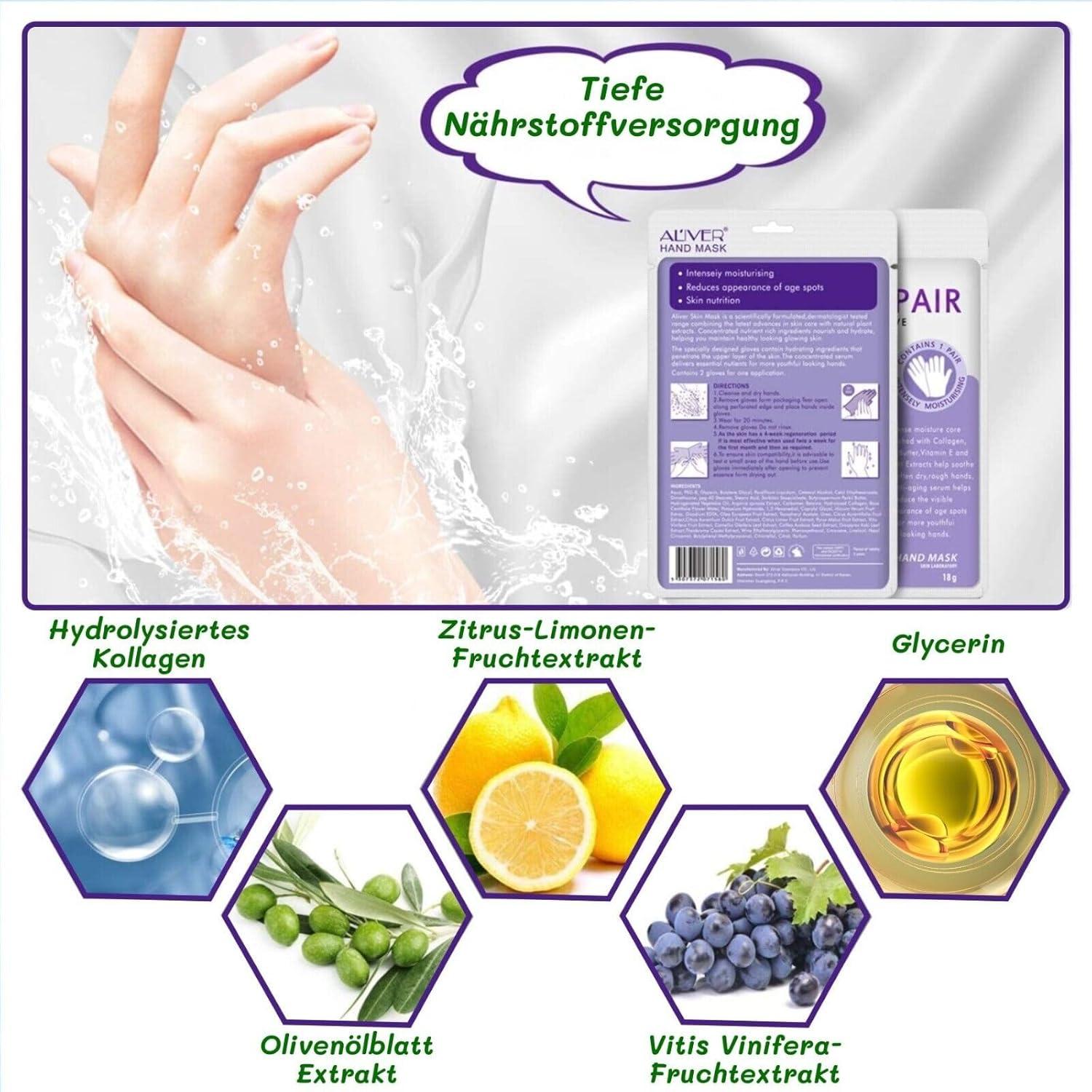 P-Beauty Lavender Hand Mask | Moisture Gloves for Cracked Dry Hands ...