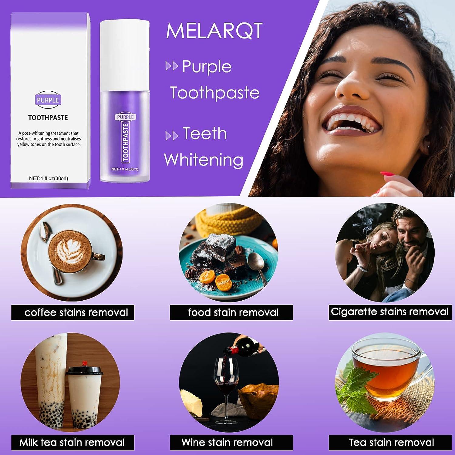 Purple Toothpaste for Teeth Whitening and Stain Removal | Sensitive ...