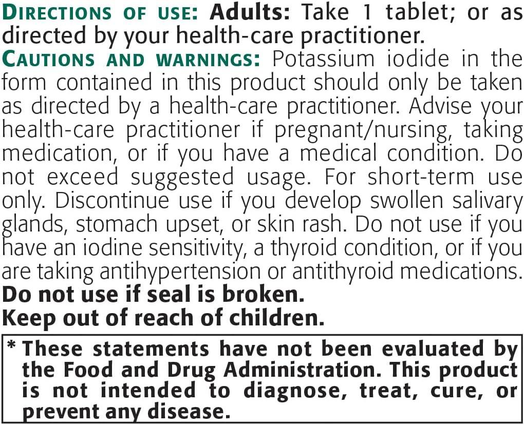 New Roots Herbal Potassium Iodide 130mg Supplement (30 tabs) - YODO ...