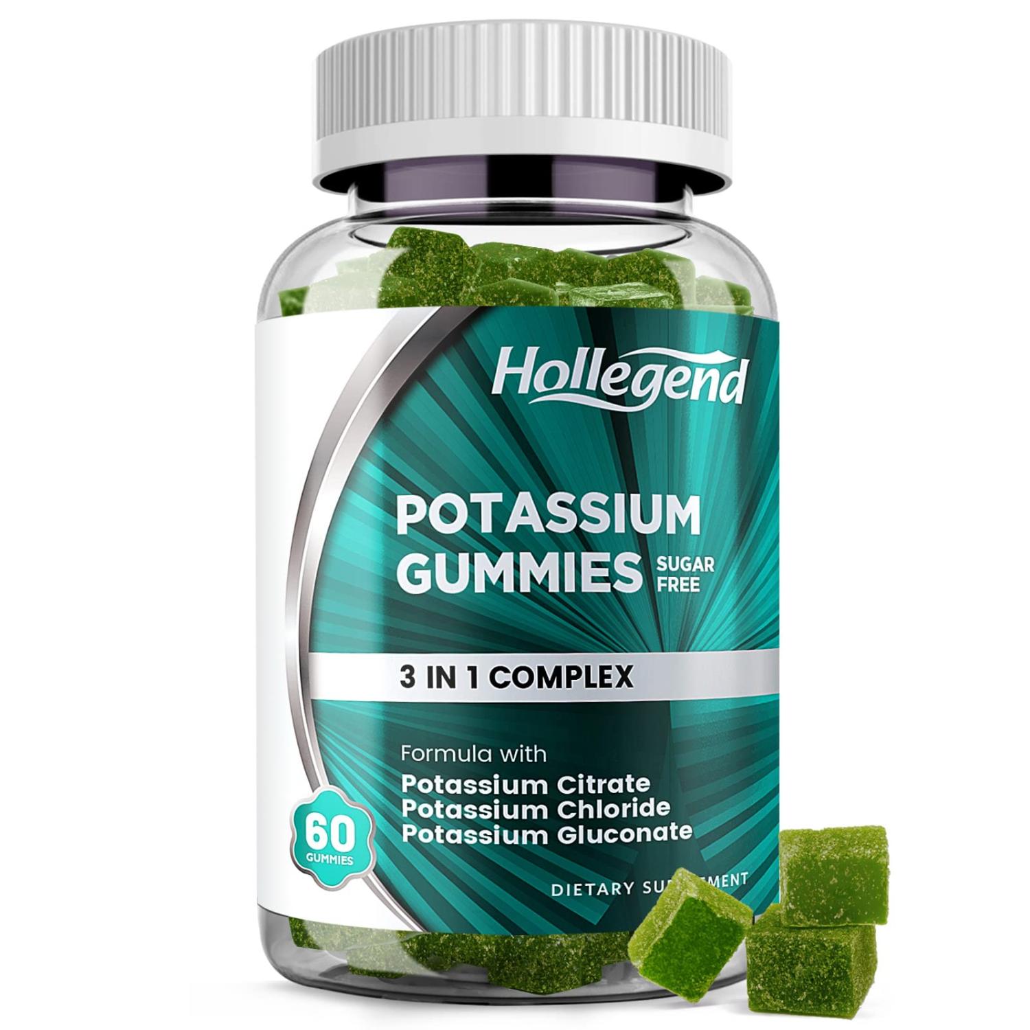 Potassium 3 in 1 Complex Gummies | Sugar Free | 99mg Potassium Citrate ...
