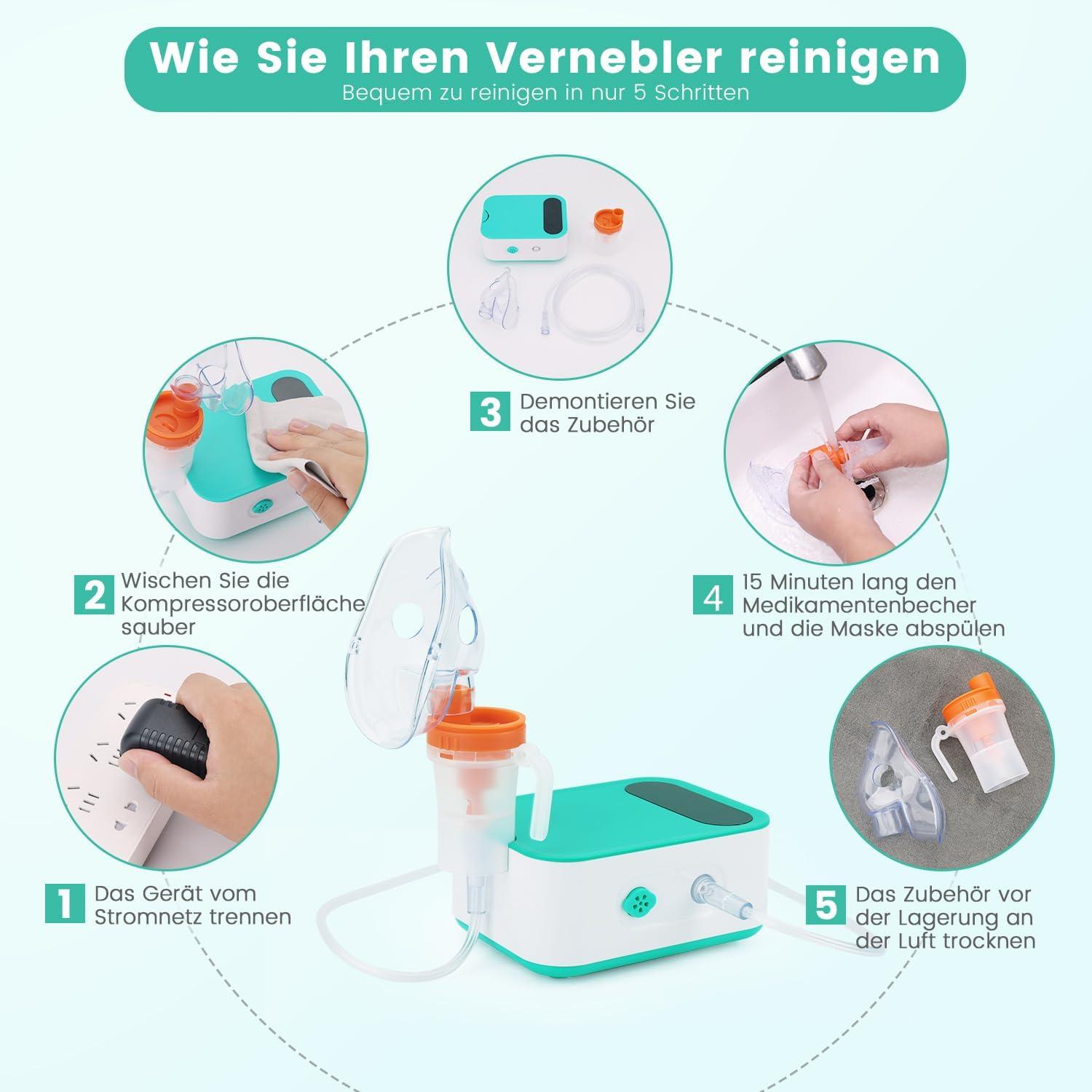 Hithinkmed Compressor Nebulizer Set for Kids & Adults | Inhalation ...