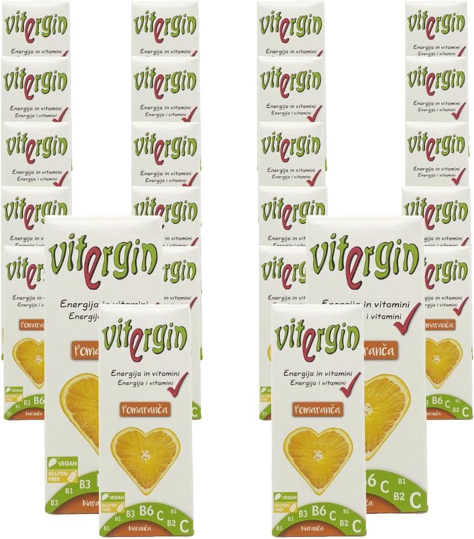 VITERGIN Orange Vitamin Sweets - Spicy Citrus Flavour in 24 Packs (20 ...