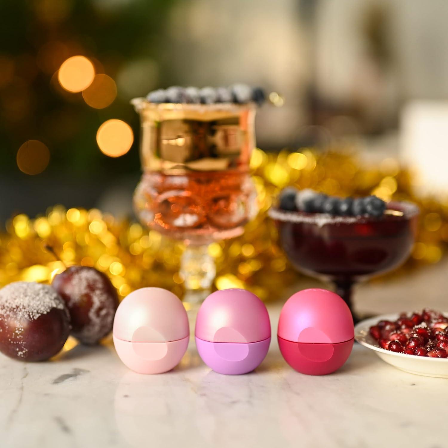 EOS Limited Edition Holiday Lip Balm Trio - Pink Champagne, Sparkling ...