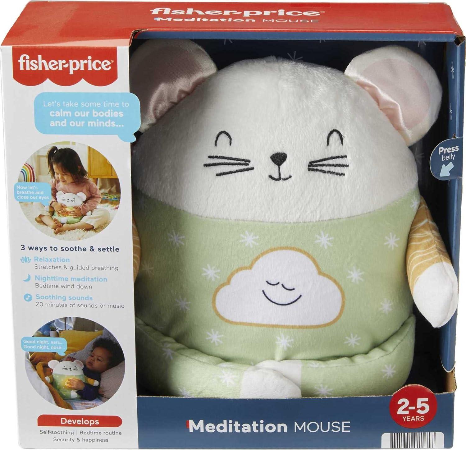 Fisher-Price Meditation Mouse Plush Toy - Soothing Sounds & Guided ...