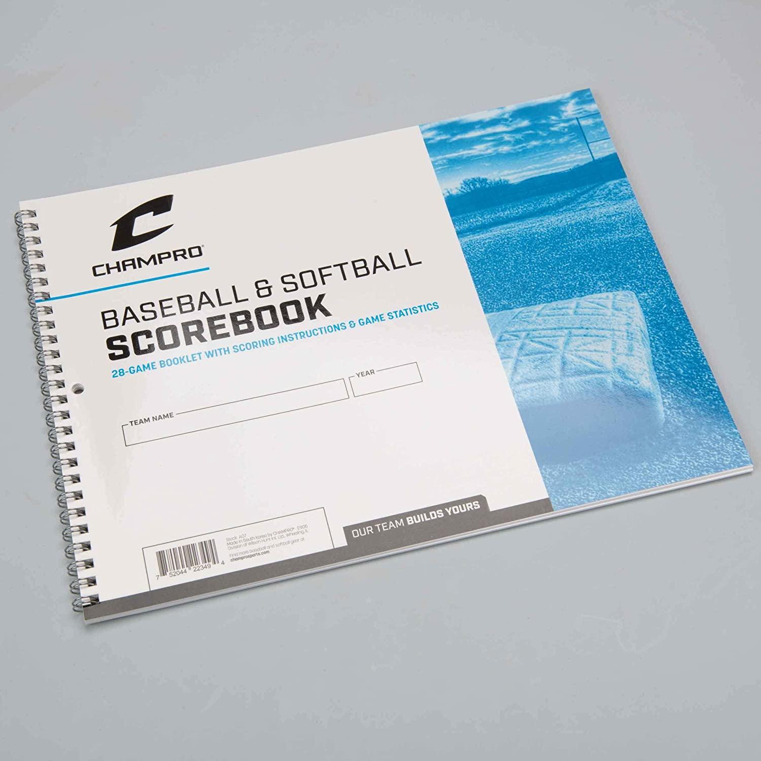 CHAMPRO Baseball/Softball Scorebook - White | Official Scorekeeping ...