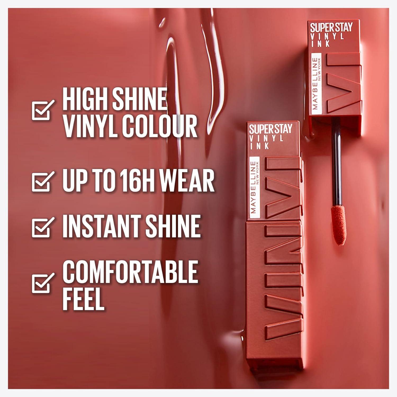 Maybelline SuperStay Vinyl Ink Liquid Lipstick - Fearless | Long ...