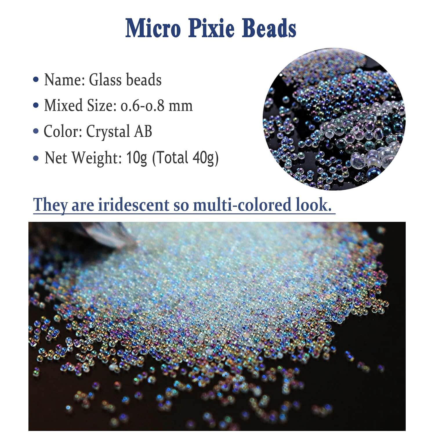 Multicolor Micro Pixie Nail Crystals - 4 Bottles for Nail Art DIY Resin Decorations | Buy Now ...