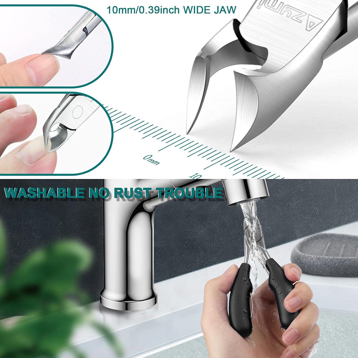 Professional Toe Nail Clippers for Thick Nails - Heavy Duty Toenail ...