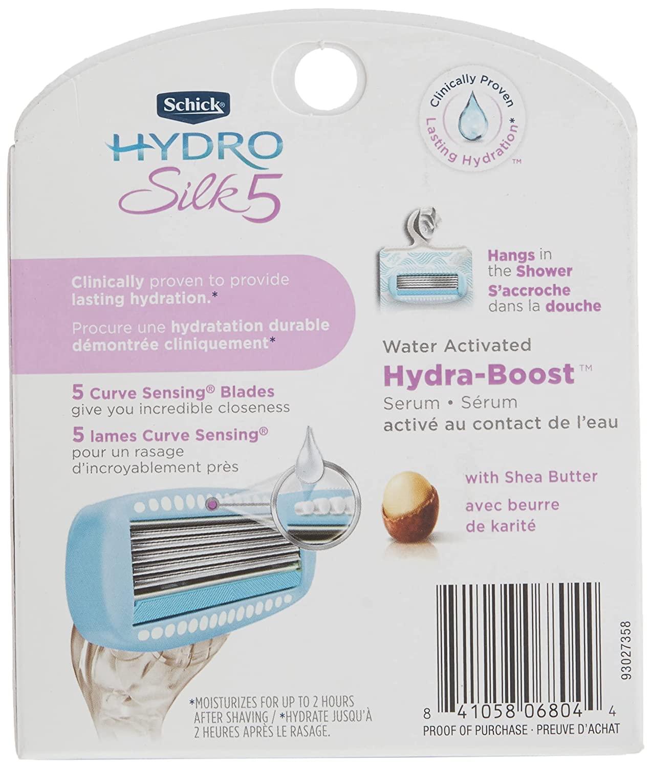 Schick Hydro Silk Women's Razor Blade Refills - 4 Count with Shower ...