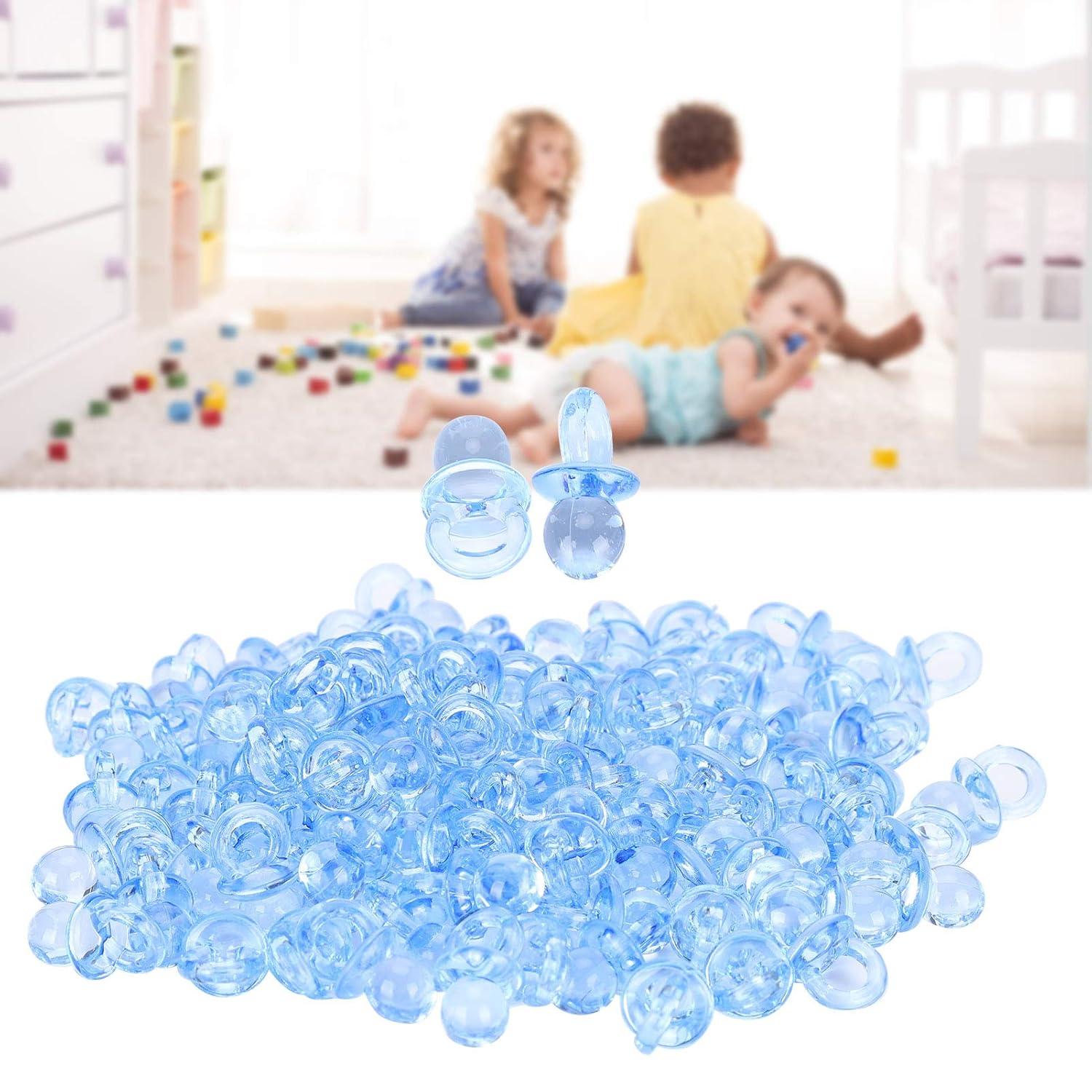 200 Pieces Blue Acrylic Pacifier Accessories - Mini Baptism & Baby ...
