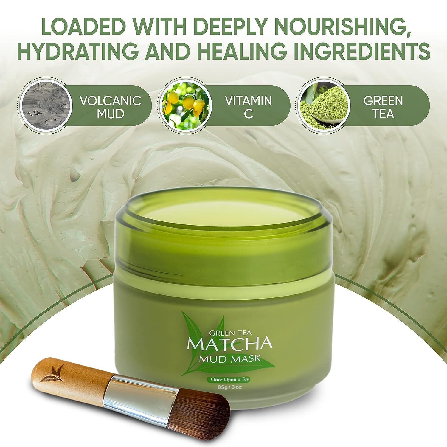 Green Tea Matcha Facial Mud Mask - Removes Blackheads, Reduces Wrinkles ...