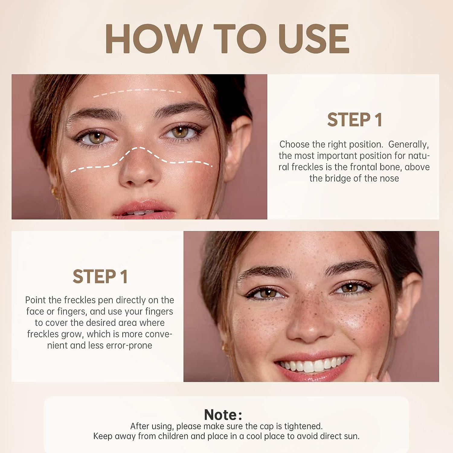 how to draw freckles on your nose