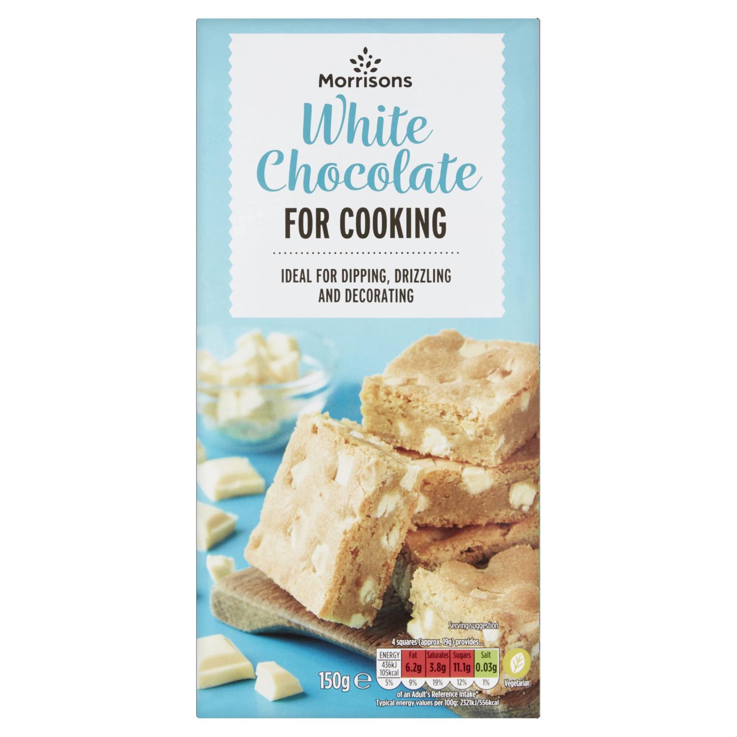 Morrisons White Chocolate for Cooking 150g | Buy Now with Express ...