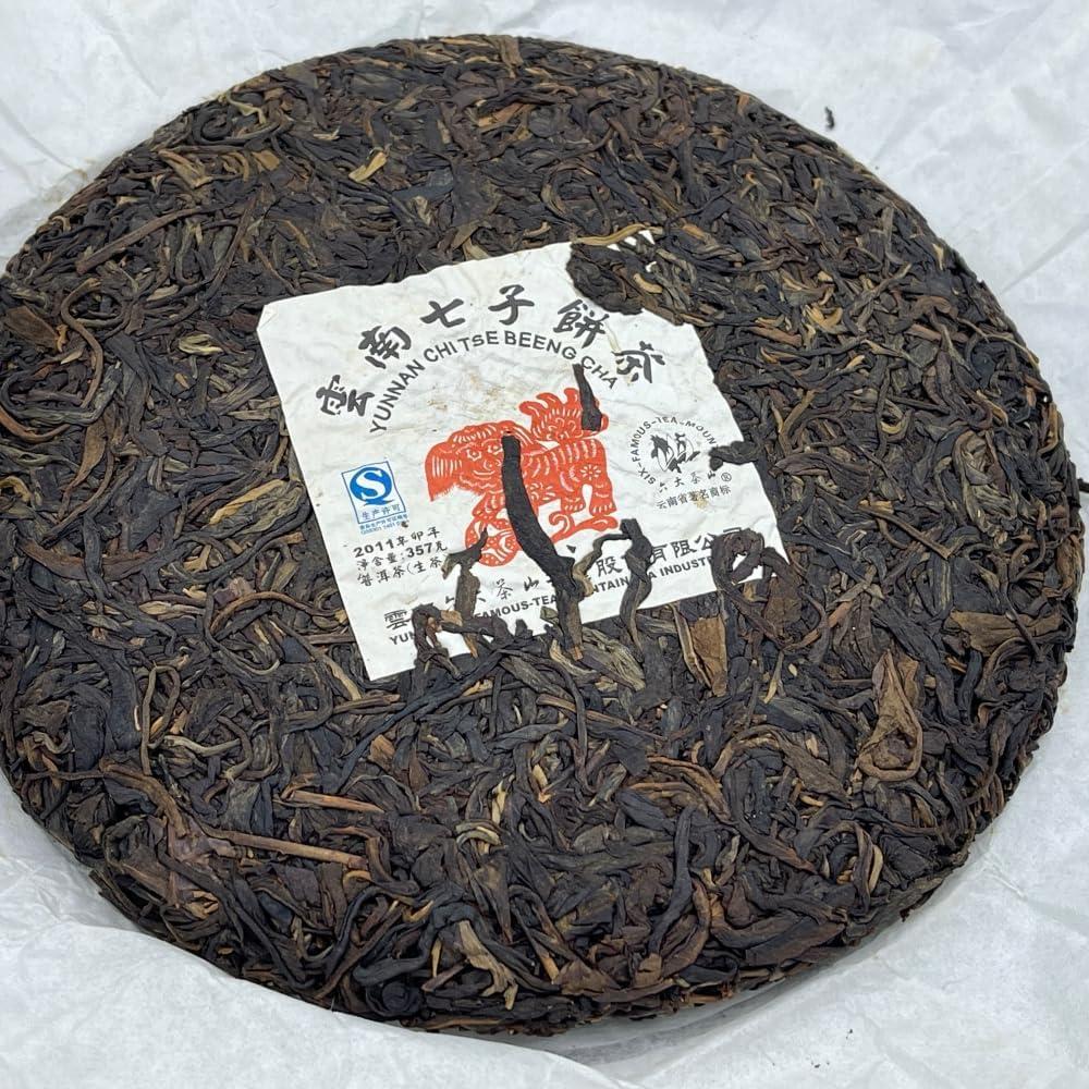 Pu-erh tea 2011 SIX FAMOUS TEA MOUNTAIN auspicious lion 357 Raw | Buy Now with Express ...