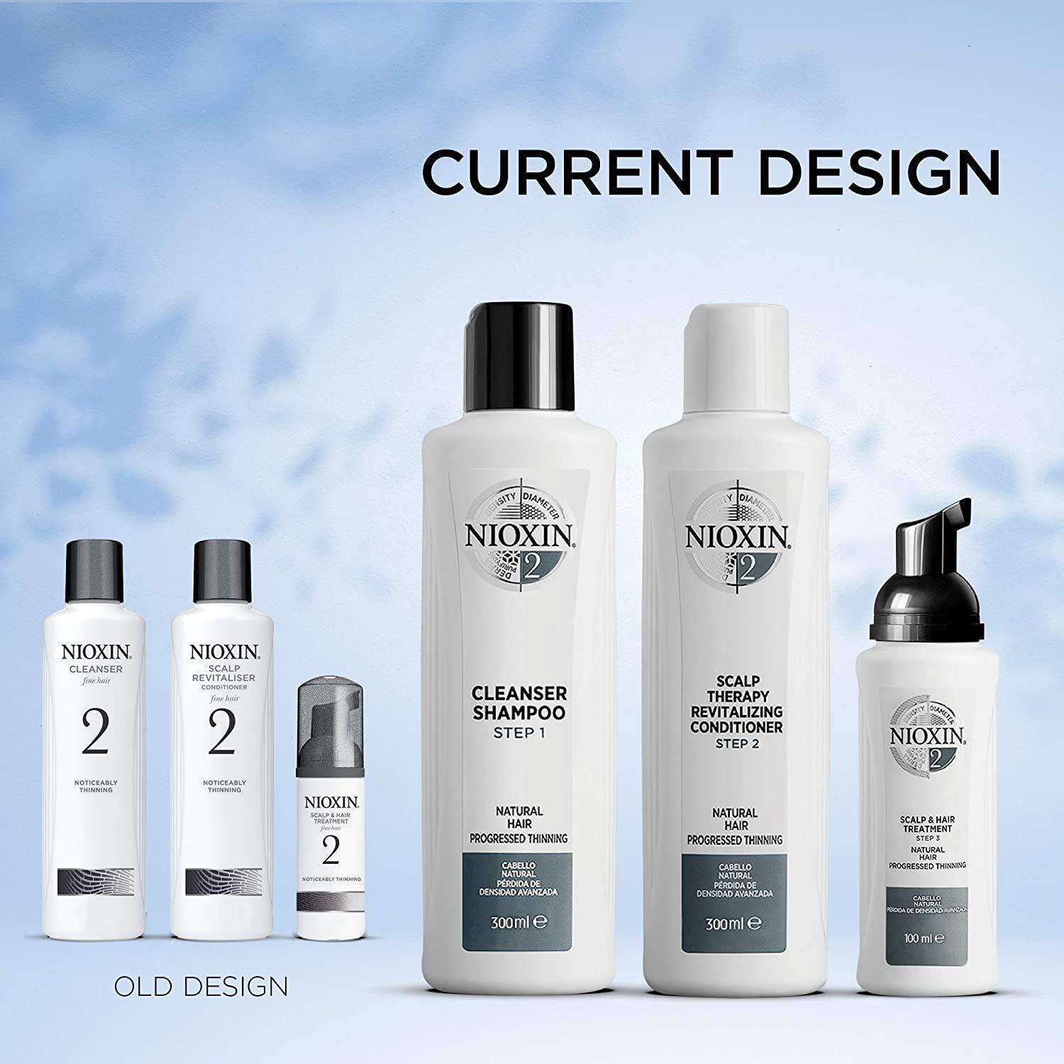 Nioxin System 2 Scalp Cleansing Shampoo with Peppermint Oil - Dry Scalp ...