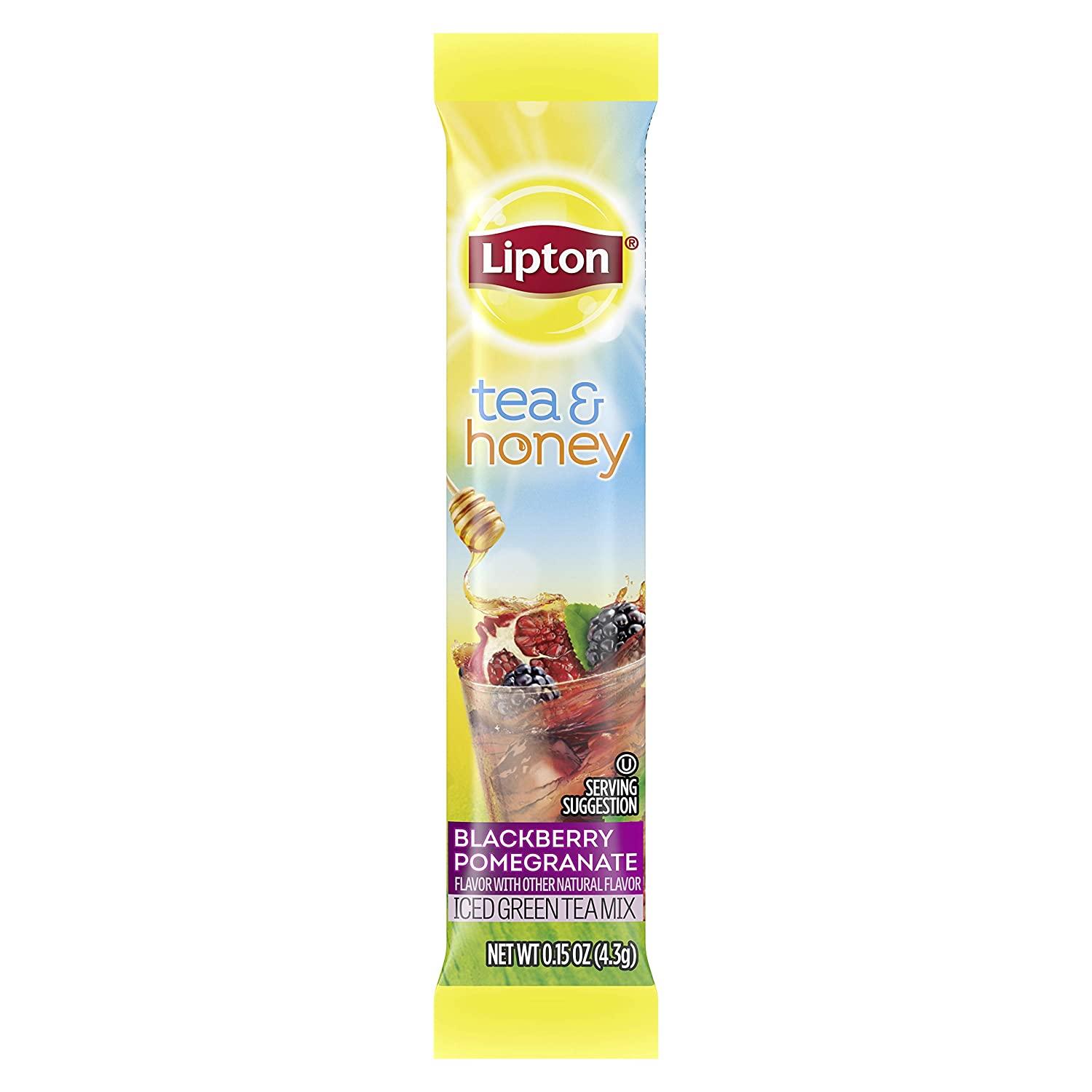 Lipton To-Go Packets Green Tea & Honey Iced Tea Blackberry Pomegranate ...