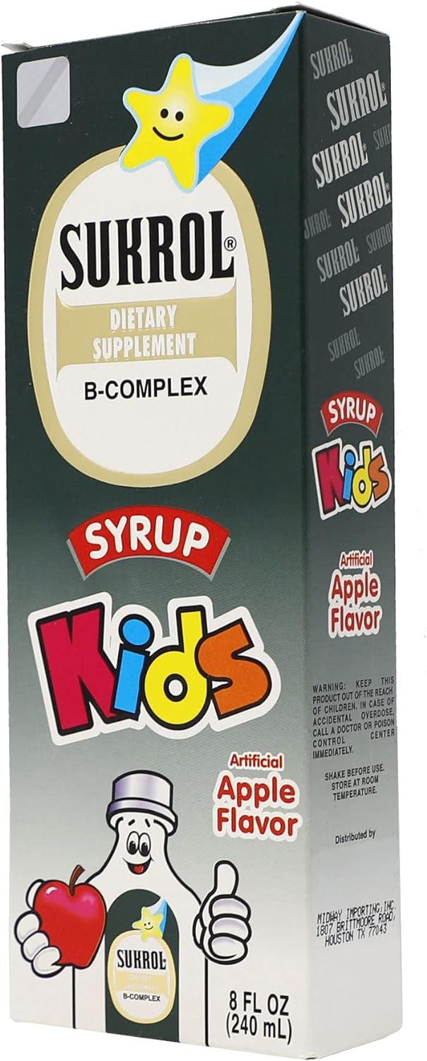Sukrol B-Complex Apple Flavor Syrup 240ml - Cognitive Focus Support for ...