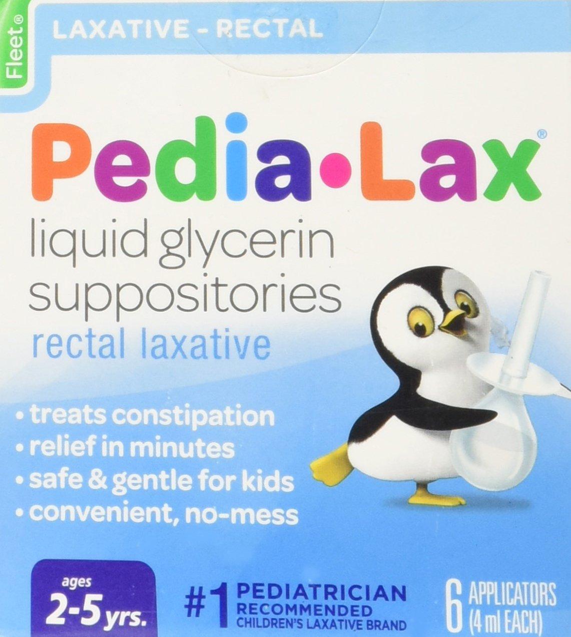 Fleet Pedia Lax Glycerin Supplements 6 ct - Gentle Relief for Kids ...