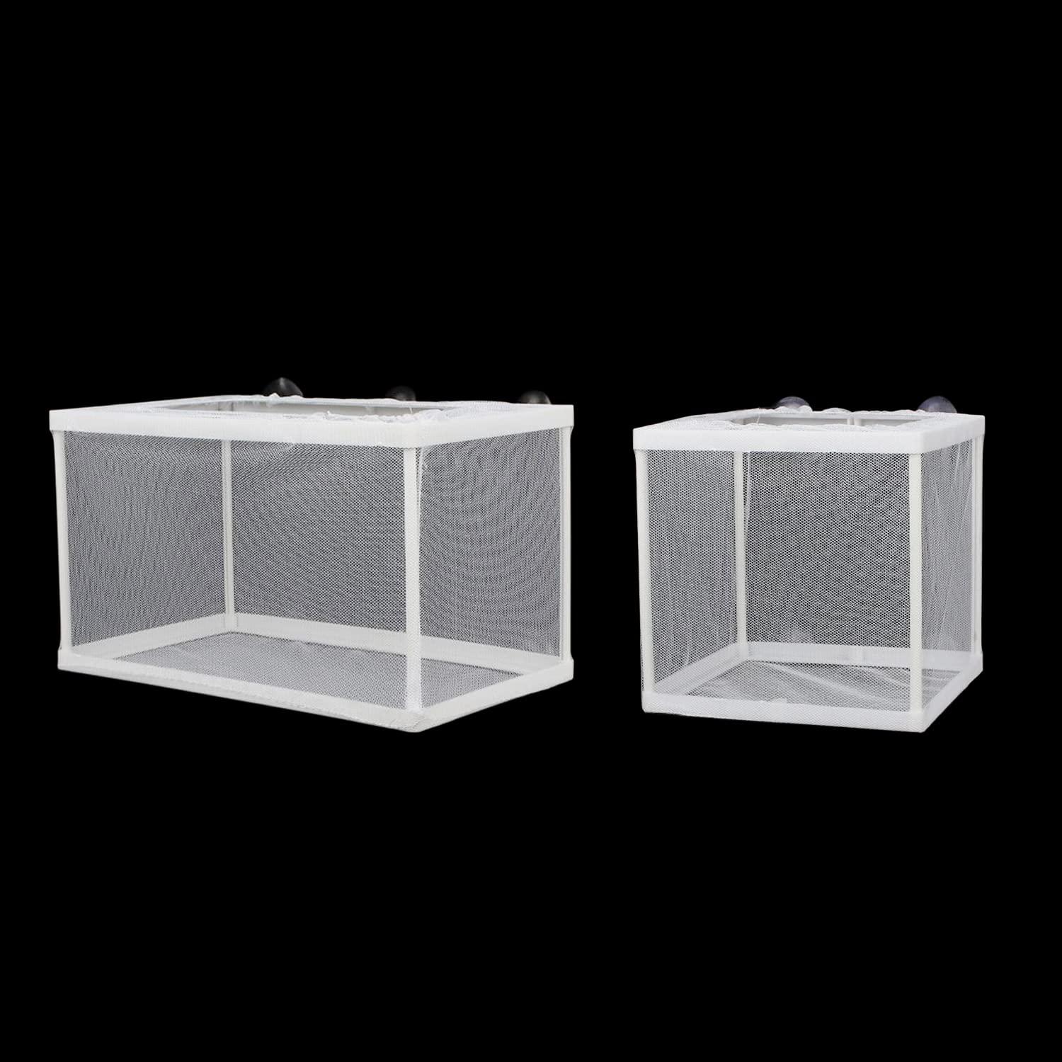 2 Pack Large Mesh Aquarium Fish Breeder Box - Fry Nursery Net for Baby ...