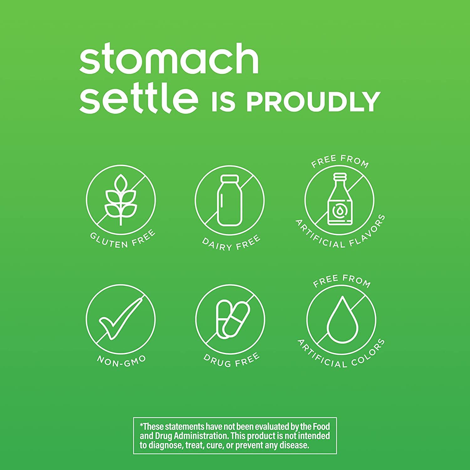 UpSpring Stomach Settle Drops - Mint Flavor, 28 Individually Wrapped ...