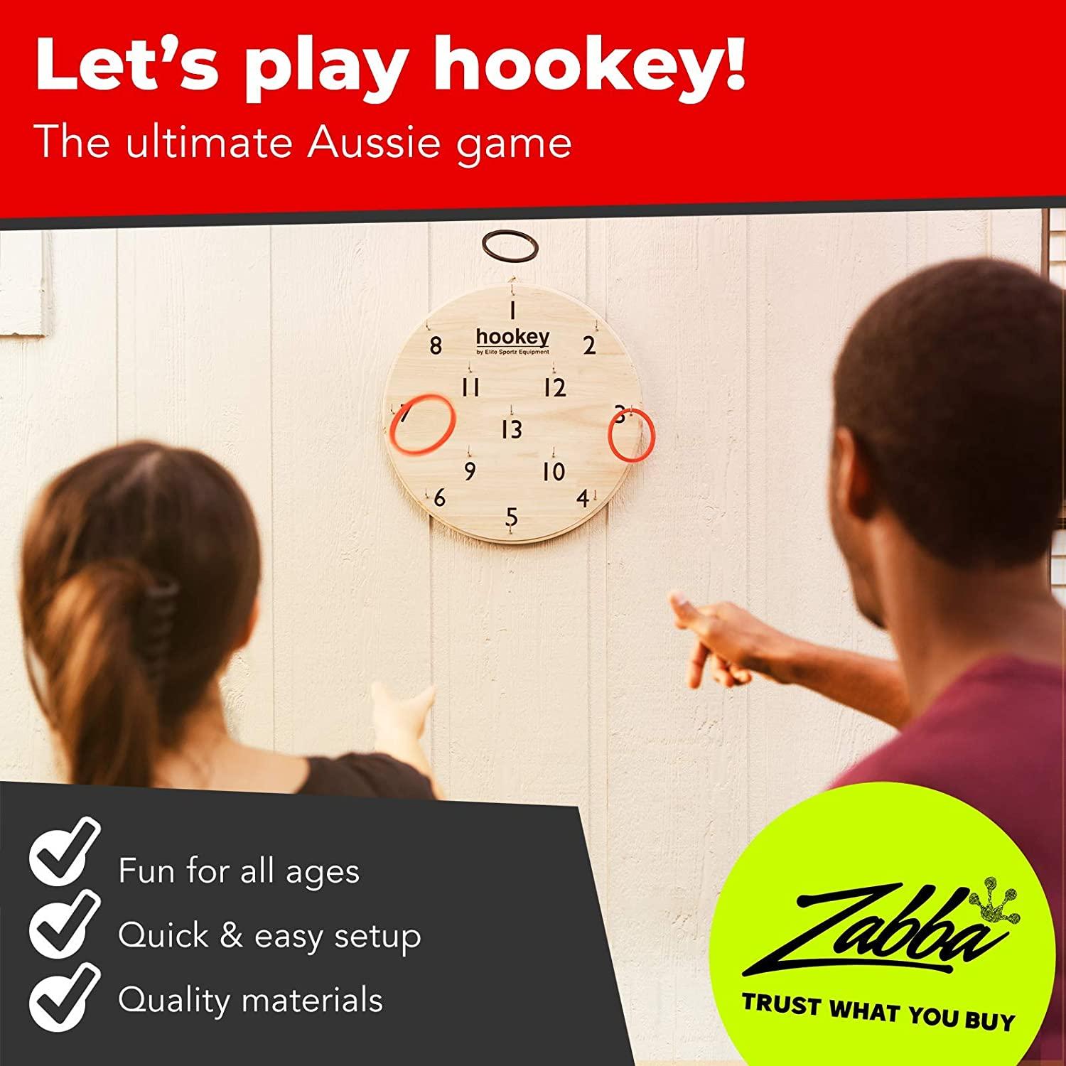 Hula Hoops Ring Toss Game Quoits Wooden Game Throwing Indoor & Outdoor ...