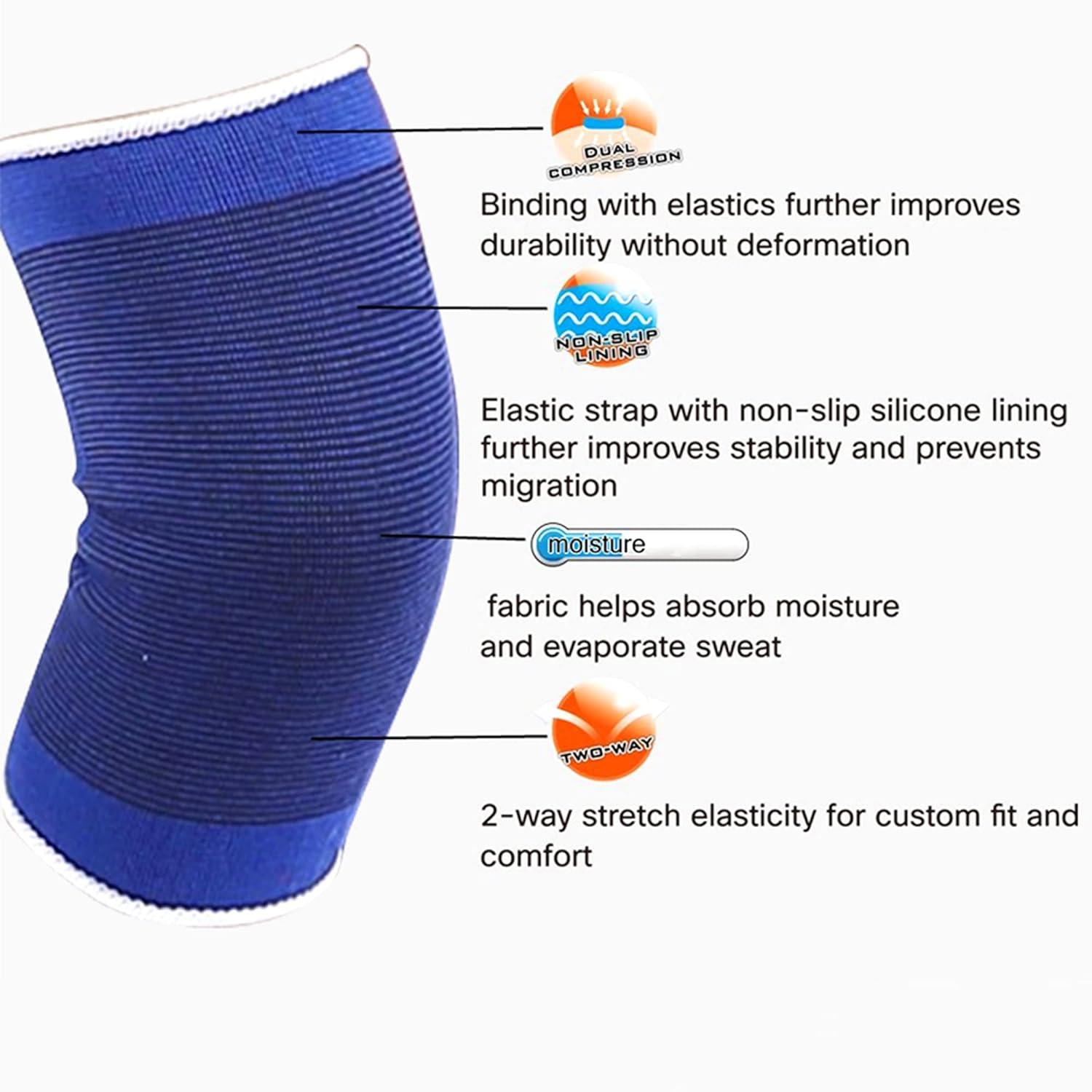 SystemsEleven Knee Support - Elastic Compression Bandage for Joint Pain ...
