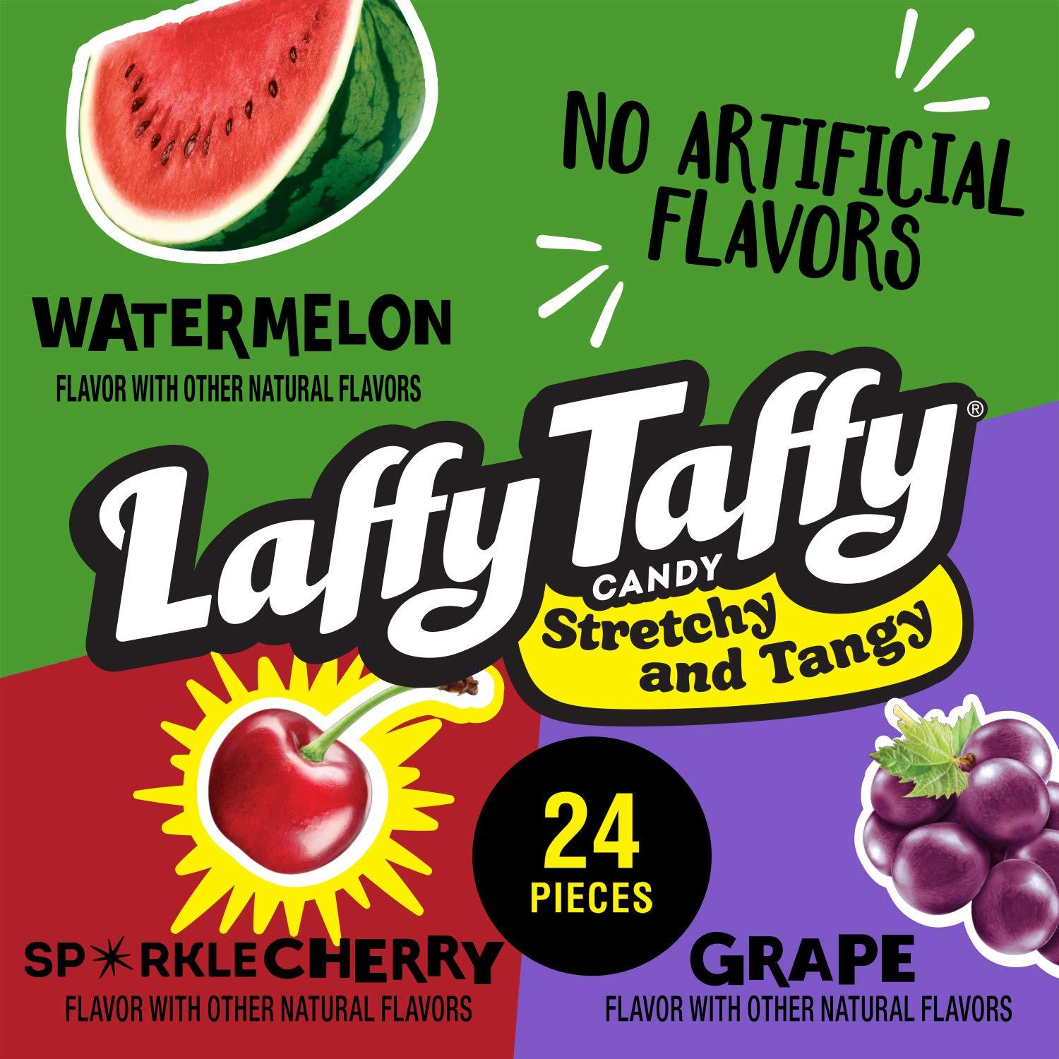 Laffy Taffy Stretchy & Tangy Variety Box 1.5 oz - Pack of 24 Assorted Flavors | Buy Now with ...