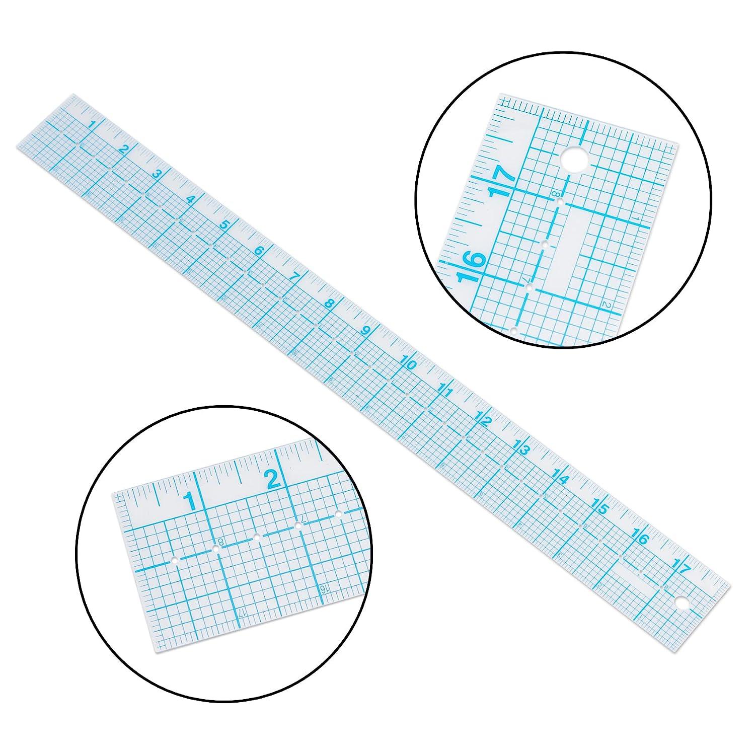 2x18 inch See-Thru Sewing Clear Ruler - Accurate Positioning and ...