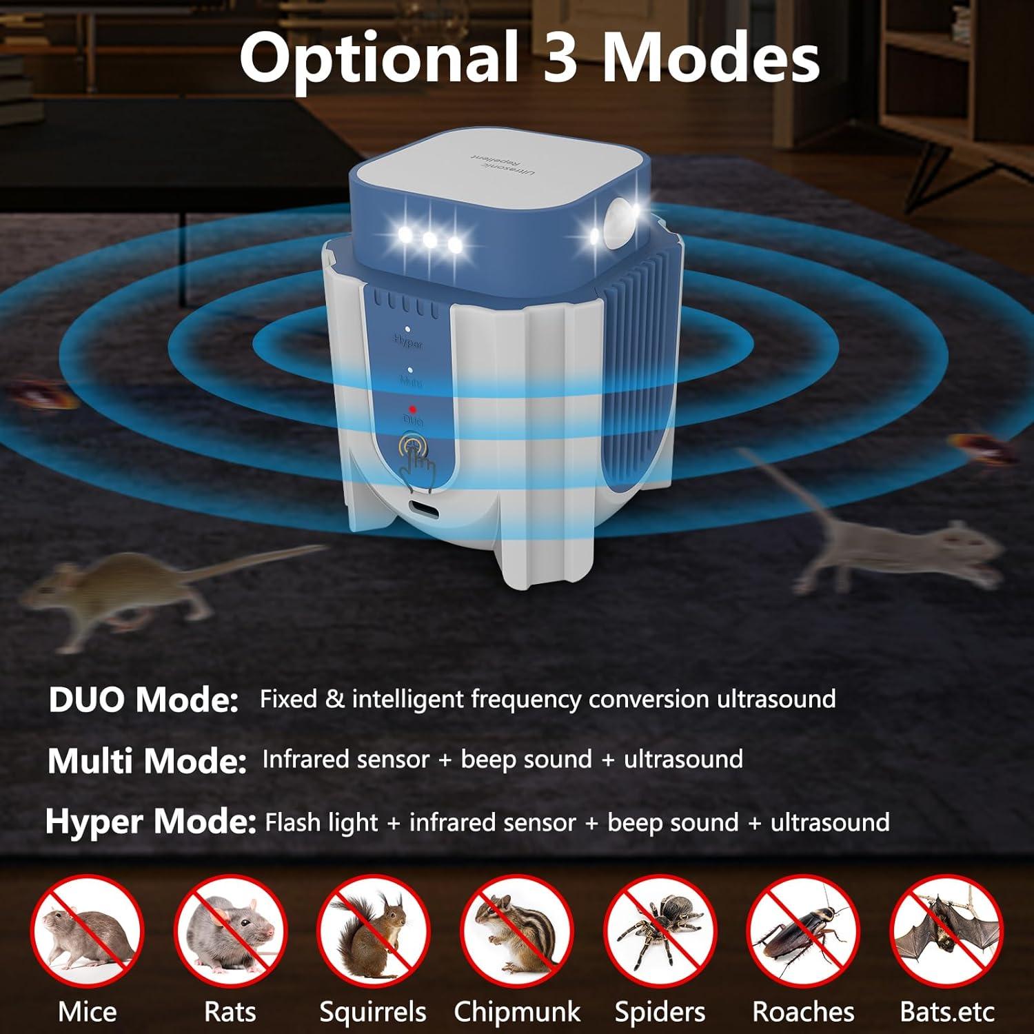 Endbug Ultrasound Pest Control - Upgraded Rodent Defense with PIR ...