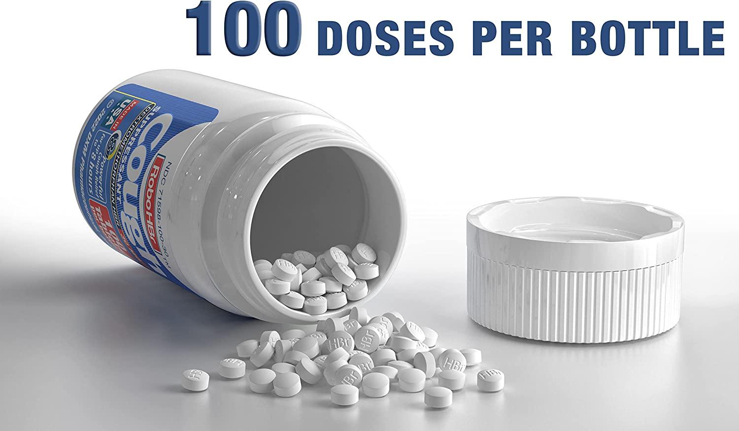 RoboHBr Cough Suppressant 30mg Dextromethorphan HBr - 100 Tablets | Buy Now with Express ...