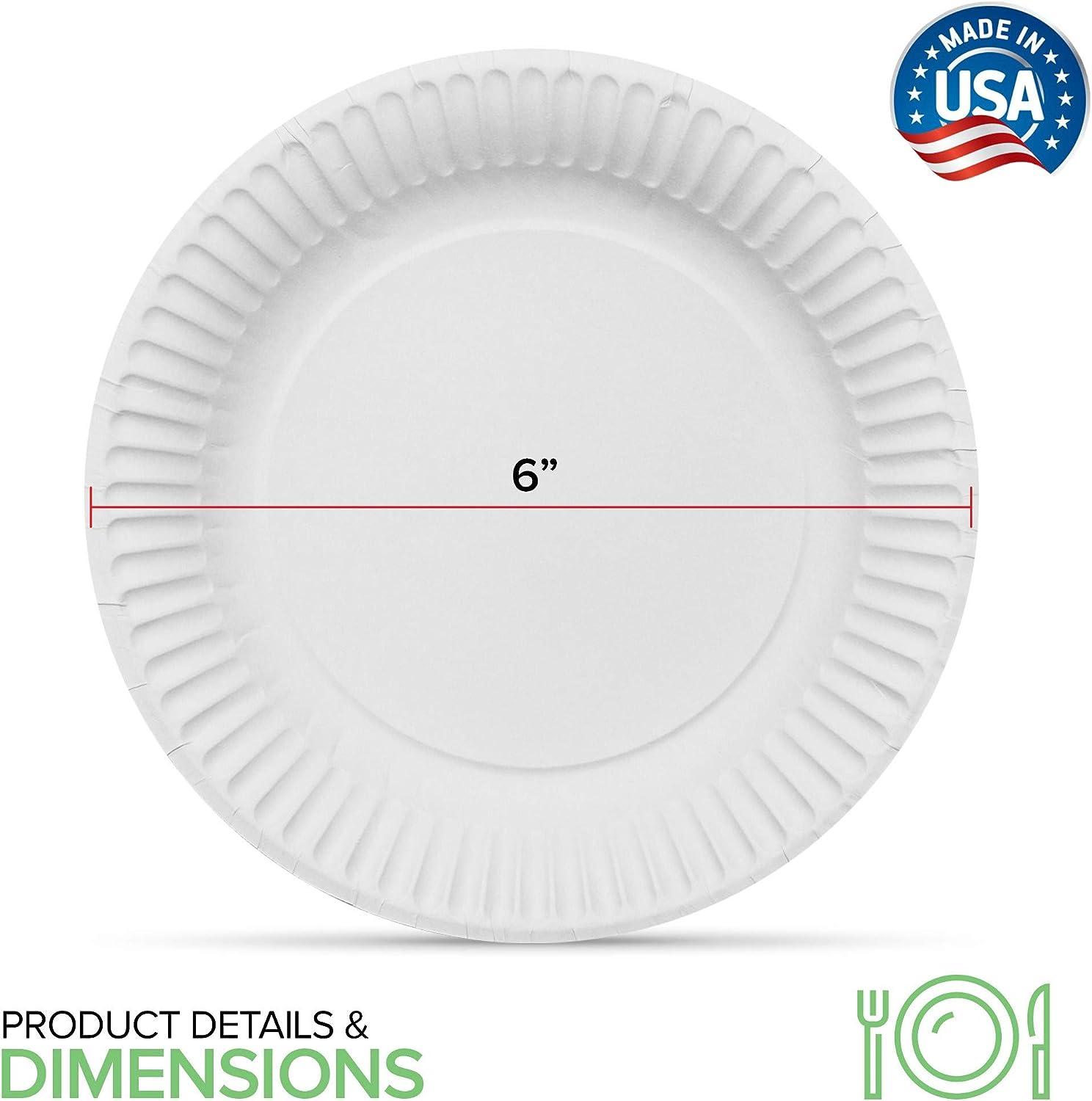 Stock Your Home 6-Inch White Paper Dessert Plates - 500 Count | Buy Now ...