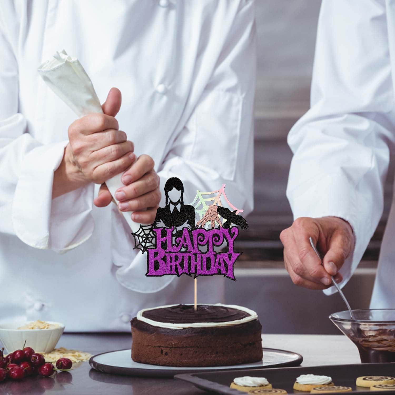 2 Pcs Wednesday Cake Topper Wednesday Cake Topper Wednesday Cake ...