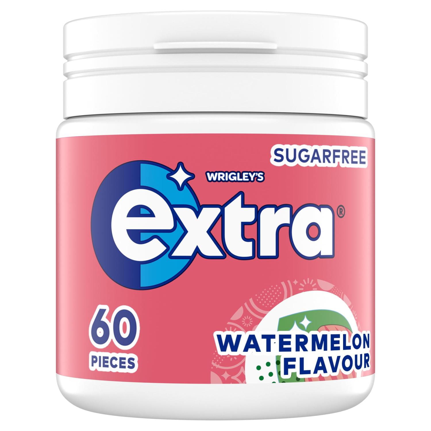 Extra Watermelon Flavour Sugarfree Chewing Gum Bottle 60 Pieces | Buy ...
