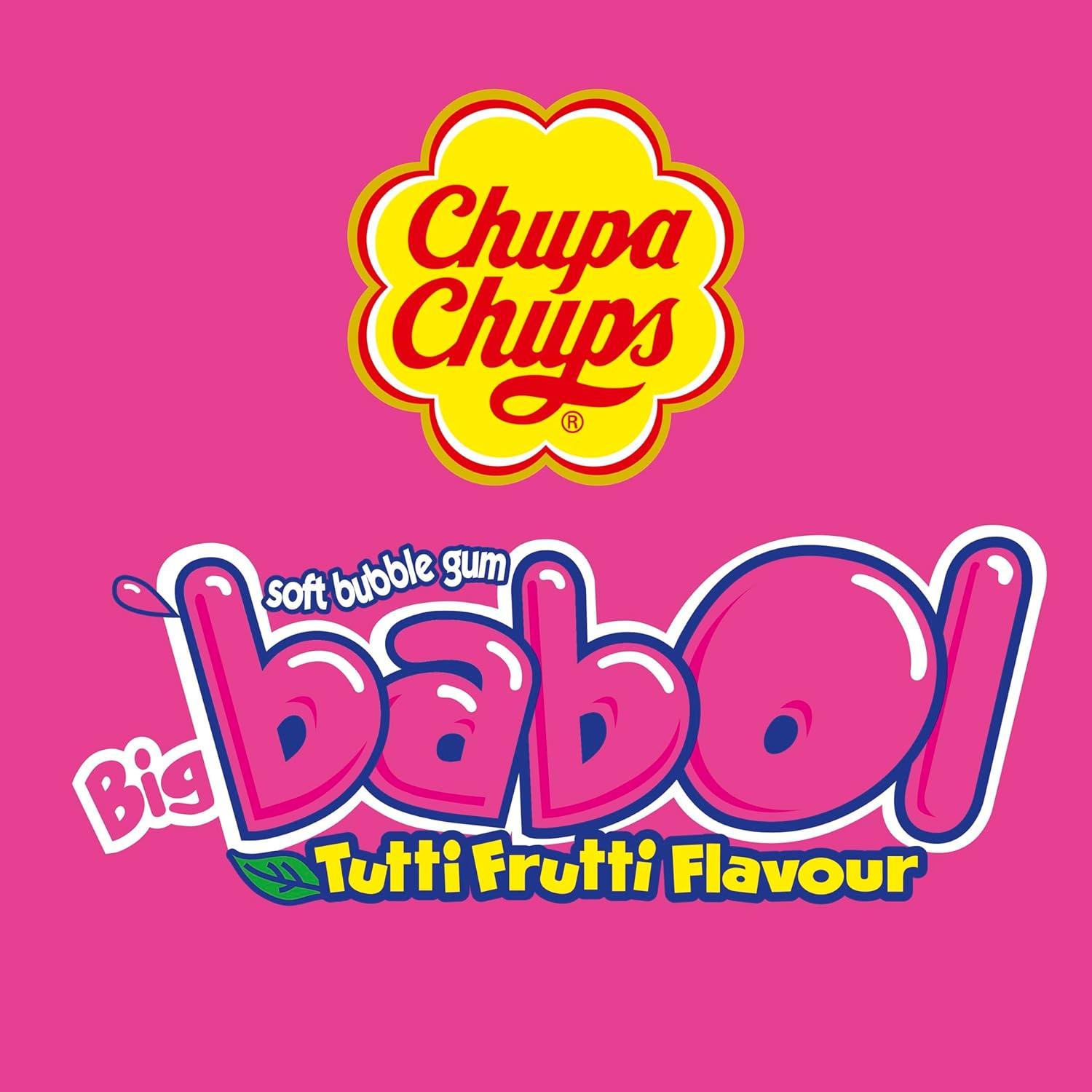 Chupa Chups Big Babol Tutti Frutti Bubble Gum - 20 Poles Counter Display | Fruity Chewing Gum ...