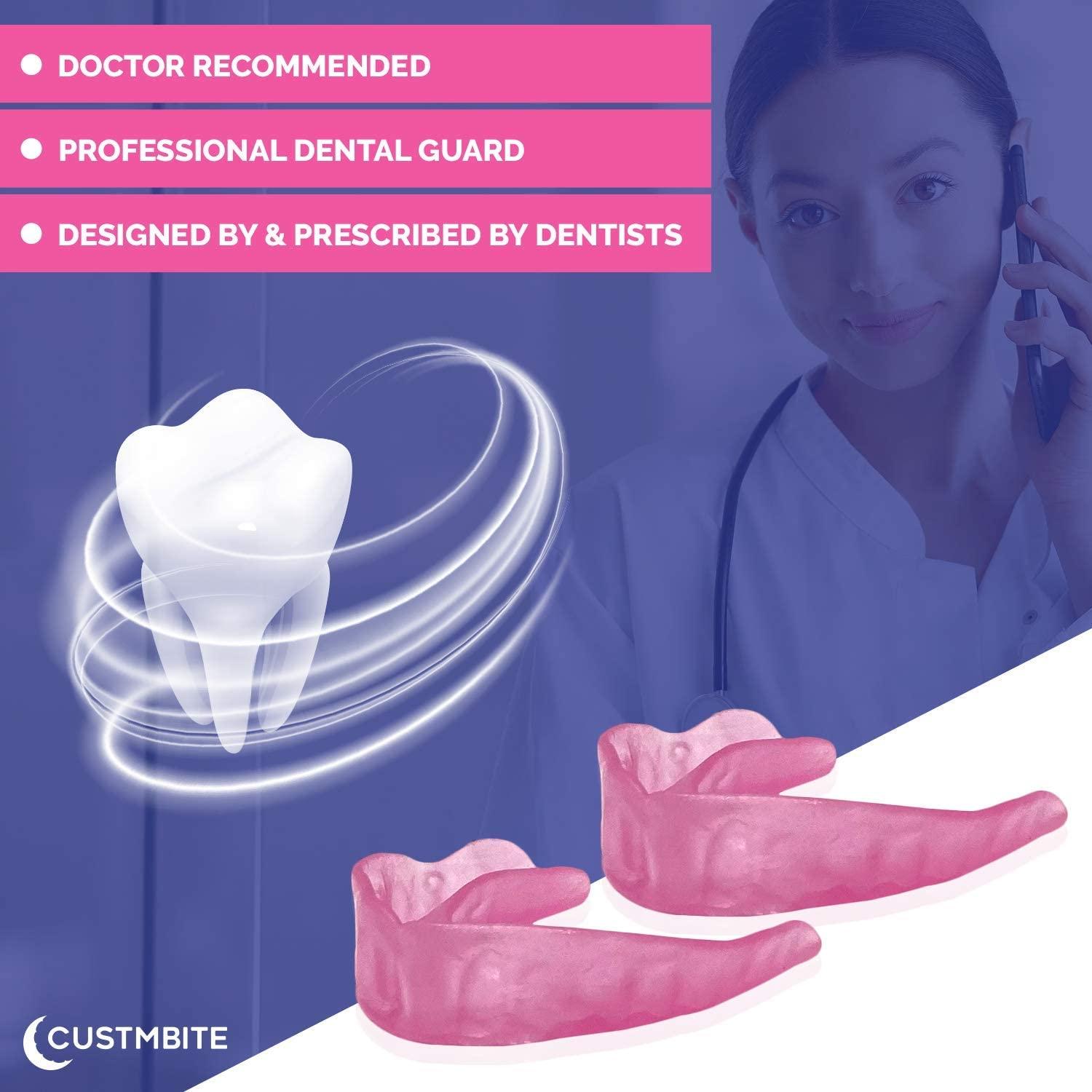 CustMbite Pink Night Guard (2 Pack) - Made in USA - Teeth Grinding ...