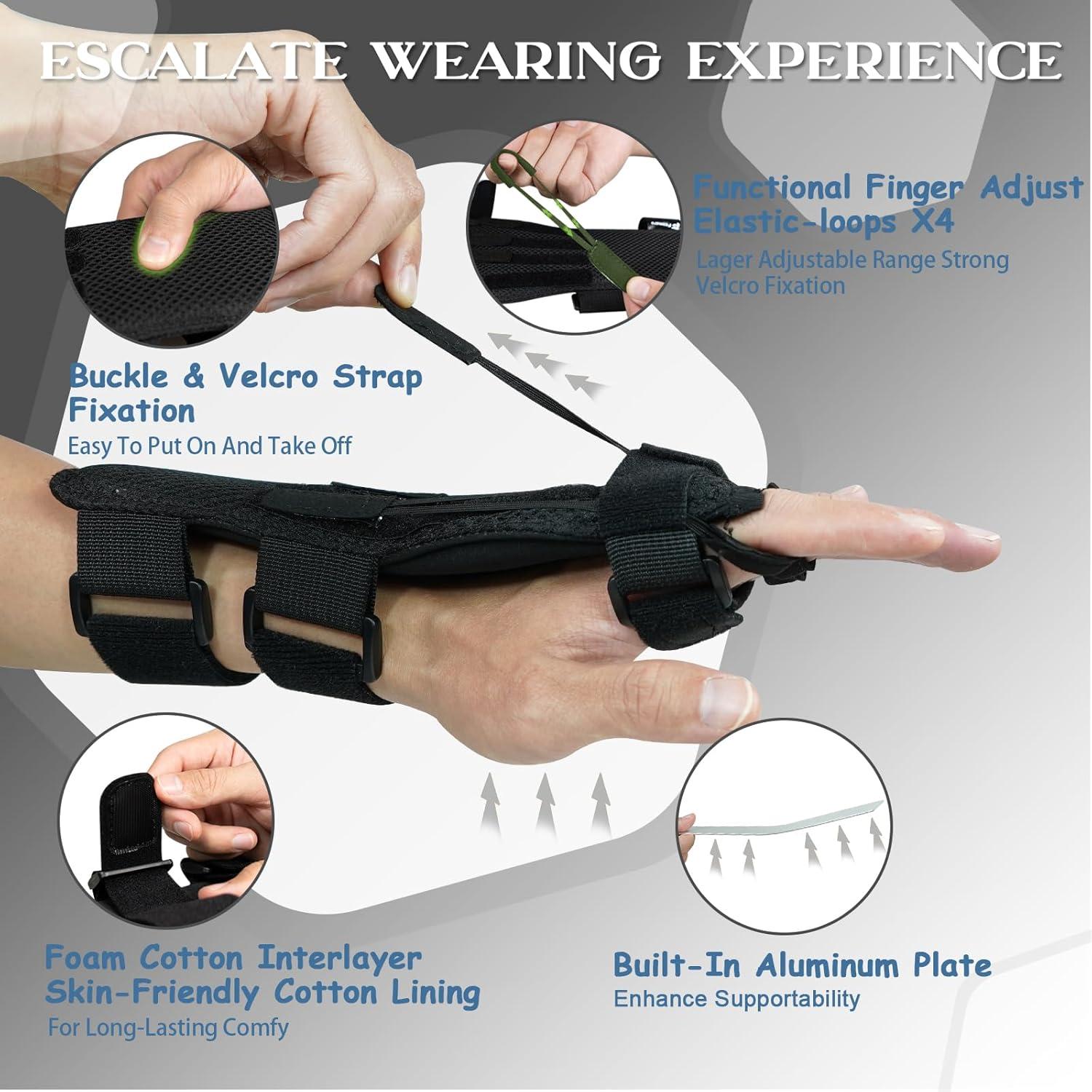 Adjustable Radial Nerve Palsy Splint - Finger Extension Brace for Drop ...