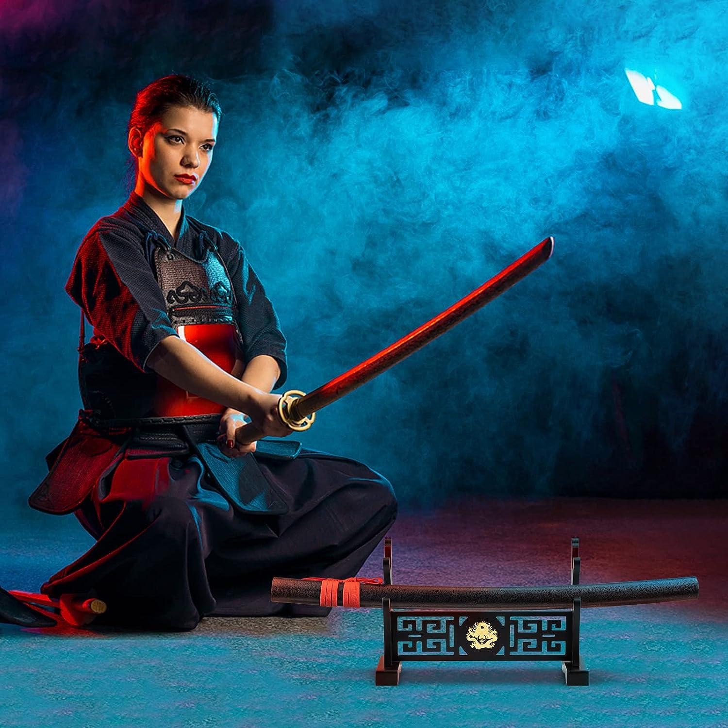 Ekkhysis 2-Tier Sword Stand Holder for Katana, Samurai Sword, Rapier ...